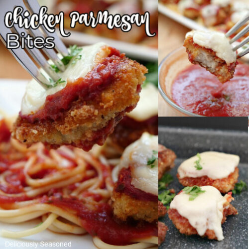 Chicken Parmesan Bites | A Delicious Appetizer - Deliciously Seasoned