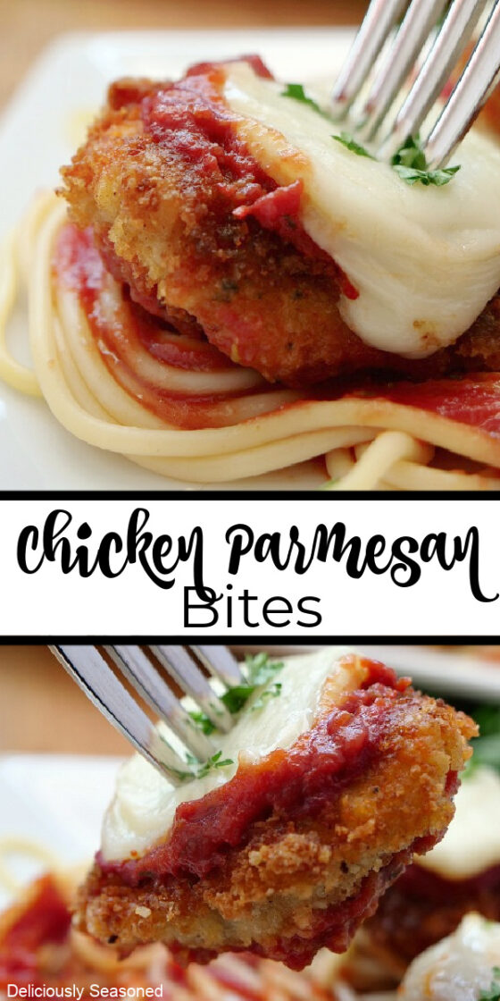 Chicken Parmesan Bites | A Delicious Appetizer - Deliciously Seasoned