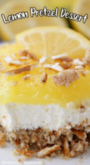 Lemon Pretzel Dessert - Deliciously Seasoned