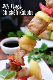 Air Fryer Chicken Kabobs - Deliciously Seasoned