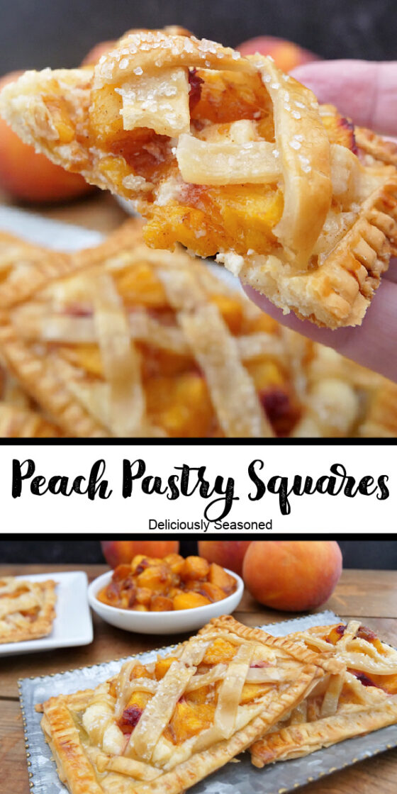 Peach Pastry Squares - Deliciously Seasoned