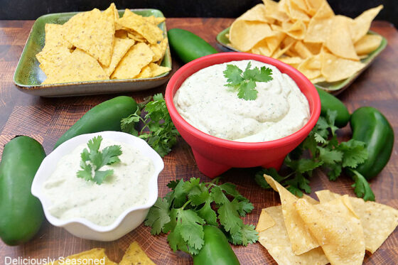 Jalapeno Cilantro Dip - Deliciously Seasoned