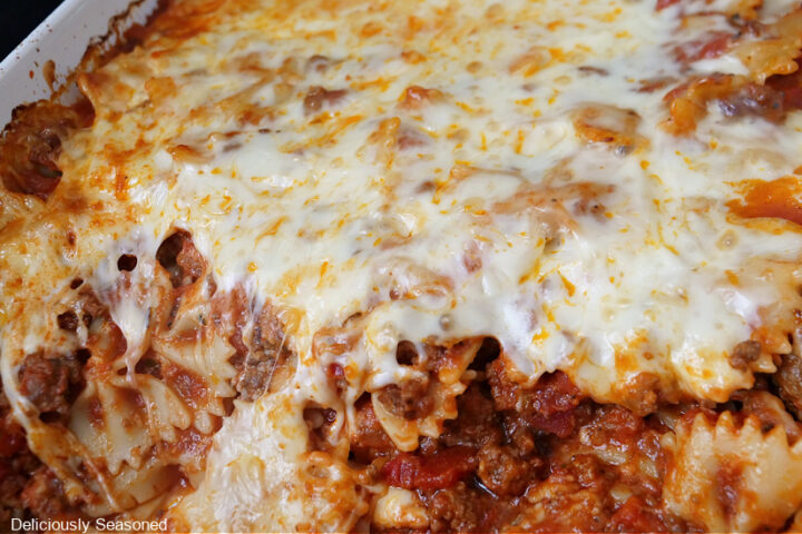 Baked Bowtie Pasta - Deliciously Seasoned