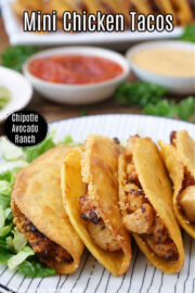 Mini Chicken Tacos - Deliciously Seasoned