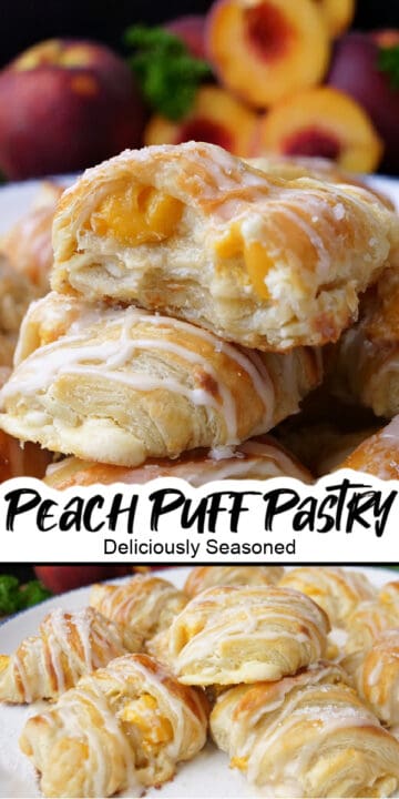 Peach Puff Pastry - Deliciously Seasoned