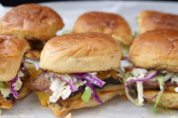 Easy Leftover Brisket Sliders - Deliciously Seasoned