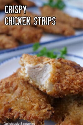 Crispy Chicken Strips - Deliciously Seasoned