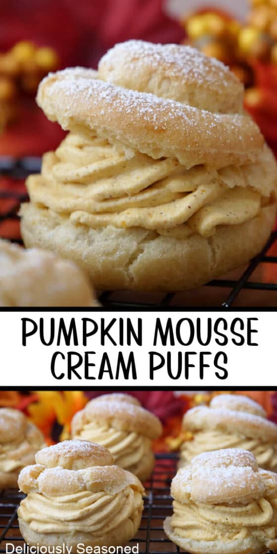Cream Puff Recipe with Pumpkin Mousse - Deliciously Seasoned