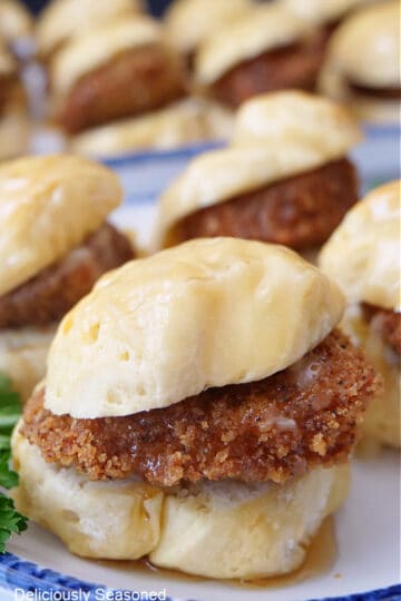 Mini Chicken Biscuits with Honey Butter - Deliciously Seasoned