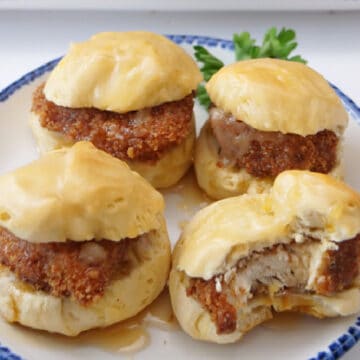 Mini Chicken Biscuits with Honey Butter - Deliciously Seasoned