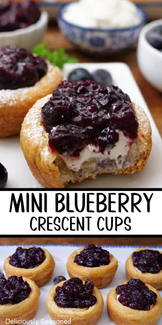 Mini Blueberry Crescent Cups - Deliciously Seasoned