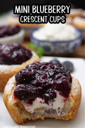 Mini Blueberry Crescent Cups - Deliciously Seasoned