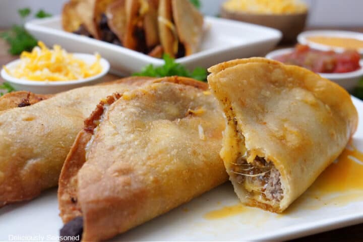 Fried Beef Tacos - Deliciously Seasoned