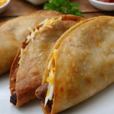 Fried Beef Tacos - Deliciously Seasoned