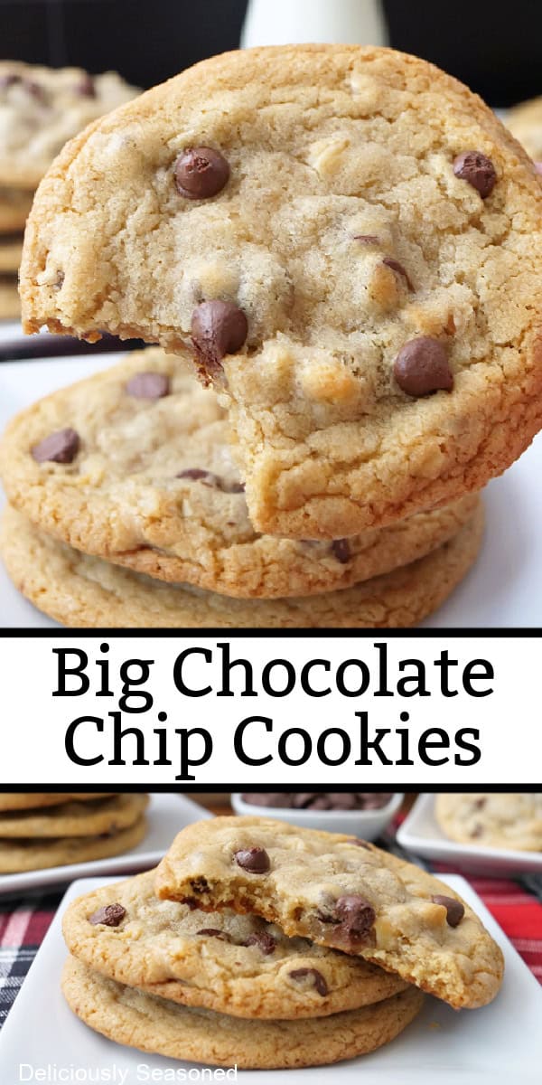 Big Chocolate Chip Cookies - Deliciously Seasoned