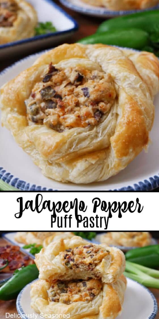 Jalapeno Popper Puff Pastry - Deliciously Seasoned