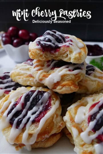 Mini Cherry Pastries with Cream Cheese - Deliciously Seasoned