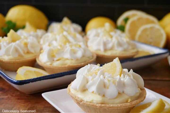 Mini Lemonade Cream Cheese Pies - Deliciously Seasoned