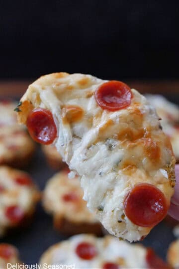 Mini Garlic Bread Pizzas Deliciously Seasoned