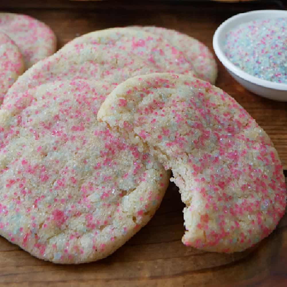 Rainbow Sprinkle Sugar Cookies - Deliciously Seasoned