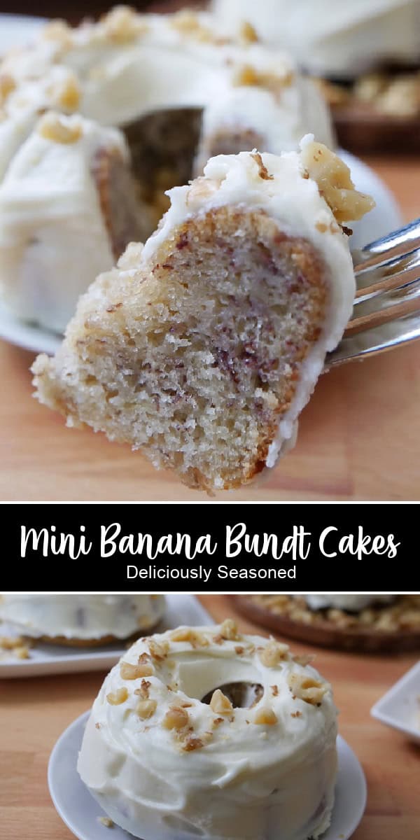 Mini Banana Bundt Cakes - Deliciously Seasoned