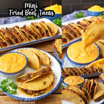 Mini Fried Beef Tacos - Deliciously Seasoned