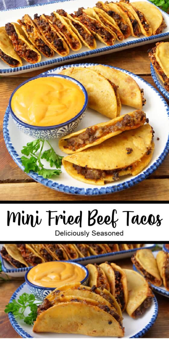 Mini Fried Beef Tacos - Deliciously Seasoned