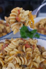 Green Chile Pasta - Deliciously Seasoned