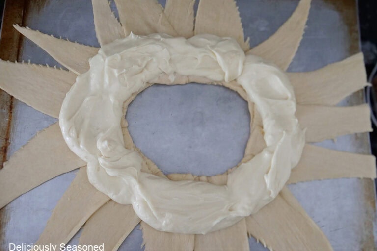 Cherry Cream Cheese Pastry Ring - Deliciously Seasoned