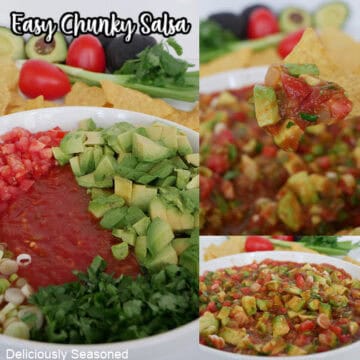 Easy Chunky Salsa (Family Favorite Recipe) - Deliciously Seasoned