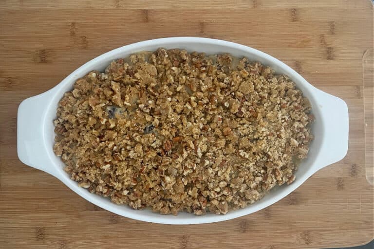Cherry Cobbler with Brown Sugar Pecan Topping - Deliciously Seasoned