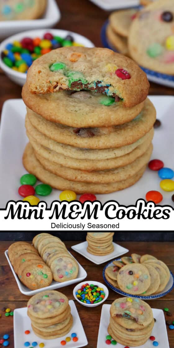 Mini M&M Cookies - Deliciously Seasoned