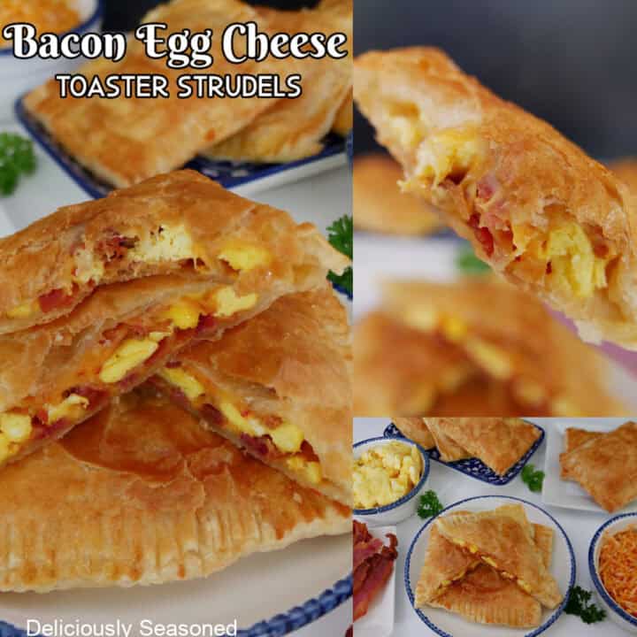 Bacon Egg Cheese Toaster Strudels - Deliciously Seasoned