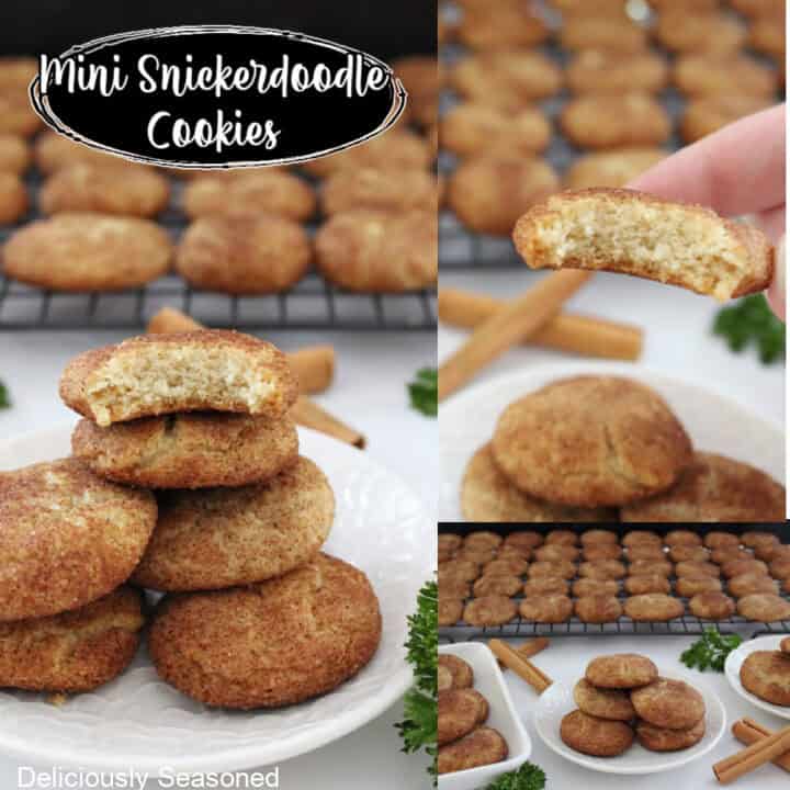 Mini Snickerdoodle Cookies - Deliciously Seasoned