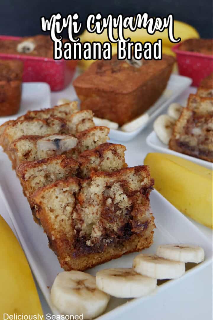 Mini Cinnamon Banana Bread - Deliciously Seasoned
