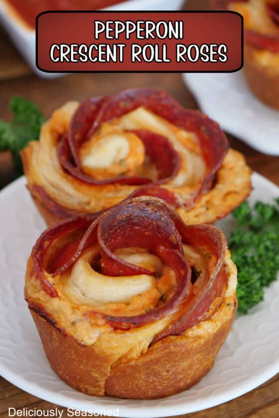 Pepperoni Crescent Roll Roses - Deliciously Seasoned